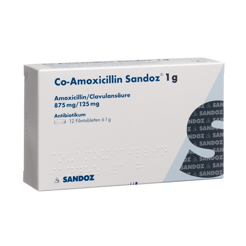 CO AMOXICILLINE Sandoz Filmtabl 1 g Blist 12 Stk | Online bestellen