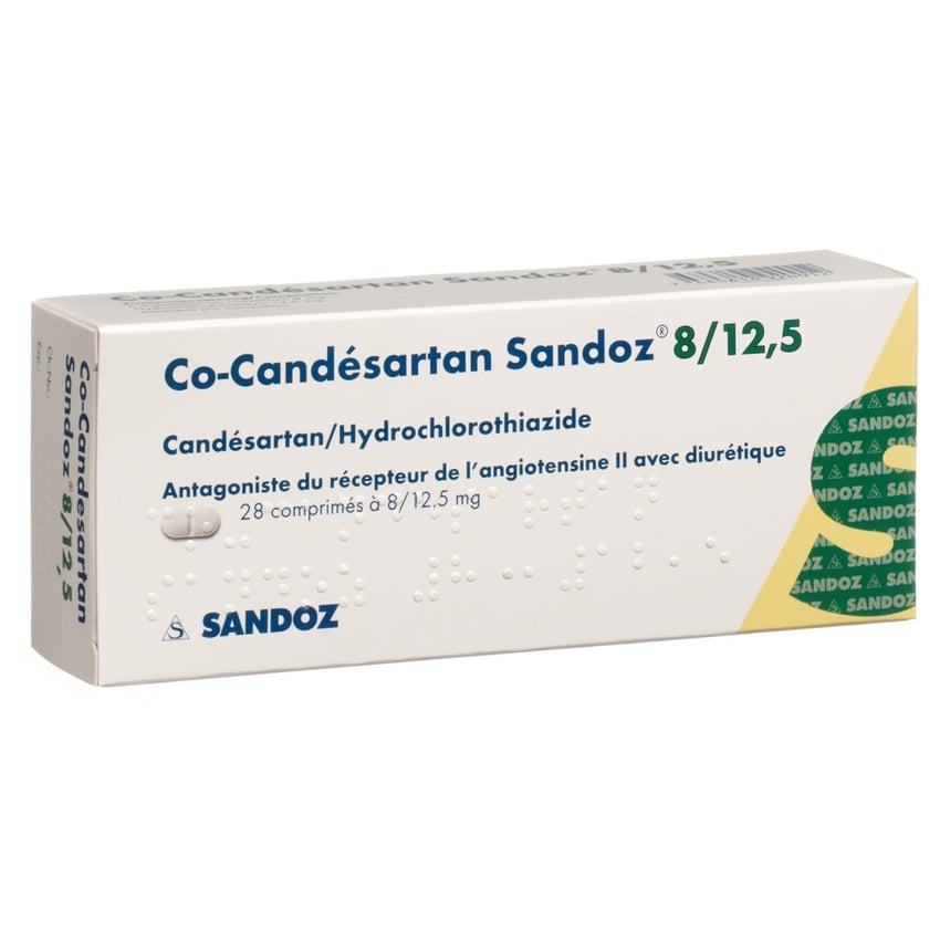 CO CANDESARTAN Sandoz cpr 8/12.5 mg blist 28 pce | Commander en ligne