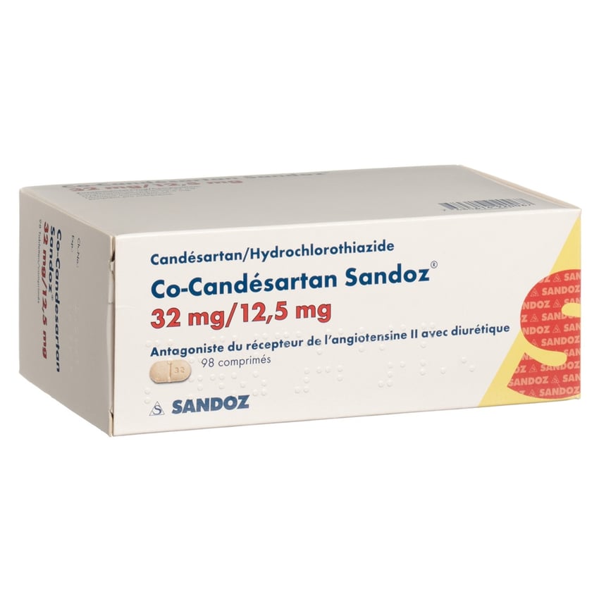 CO CANDESARTAN Sandoz Tabl 32/12.5 mg Blist 98 Stk | Online bestellen