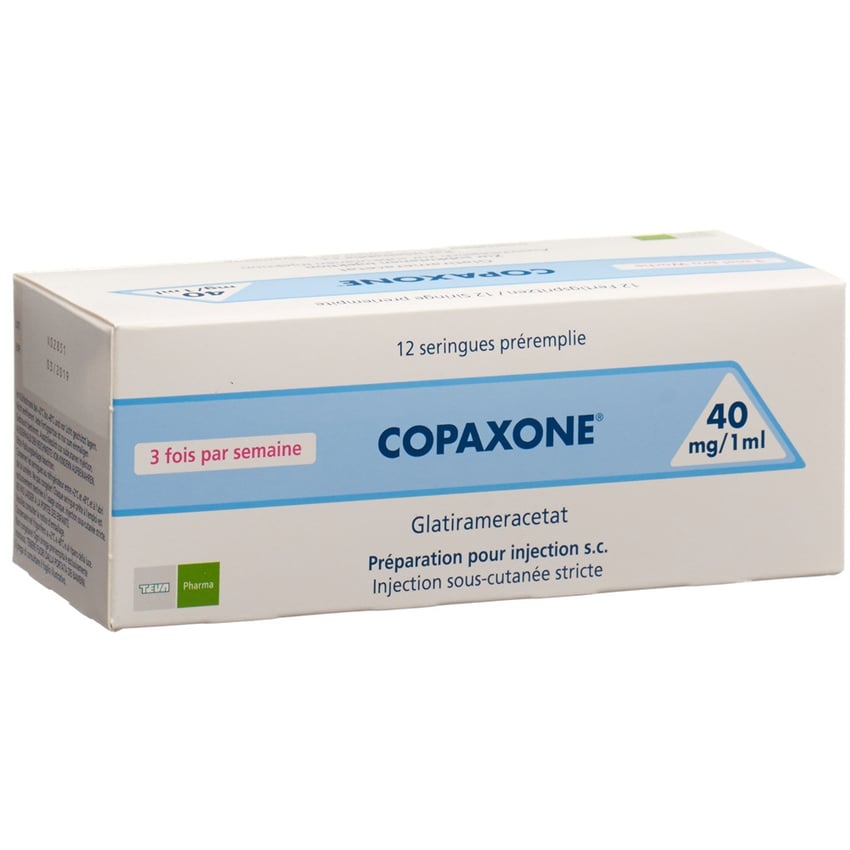 COPAXONE sol inj 40 mg/ml seringue prérempli ser pré 1 ml | Commander ...