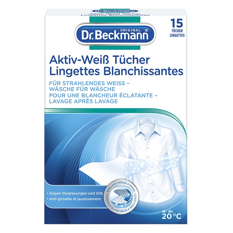 DR BECKMANN lingettes blanchissantes 15 pce | Commander en ligne