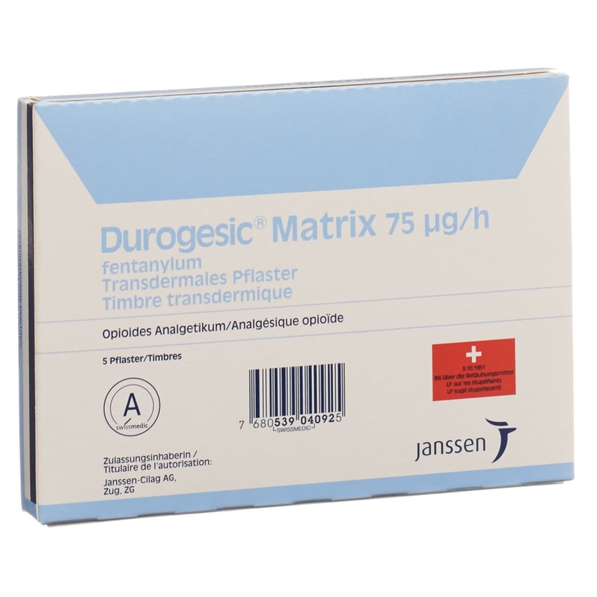 DUROGESIC Matrixpfl 75 mcg/h Btl 5 Stk | Online bestellen