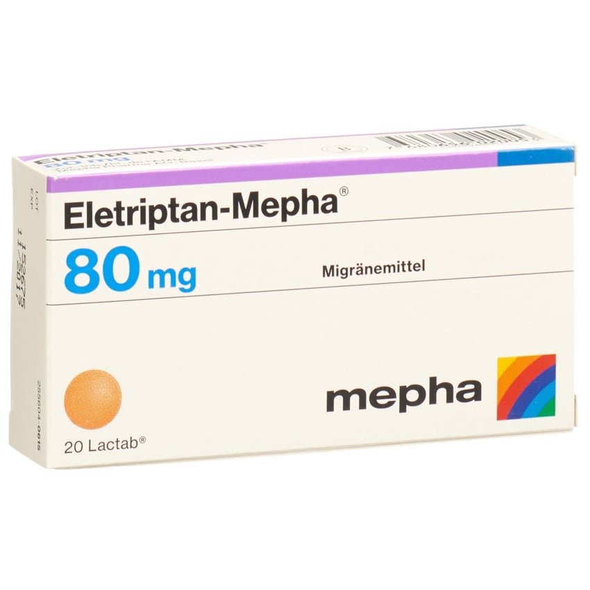 ELETRIPTAN Mepha Filmtabl 80 mg Blist 20 Stk | Online bestellen