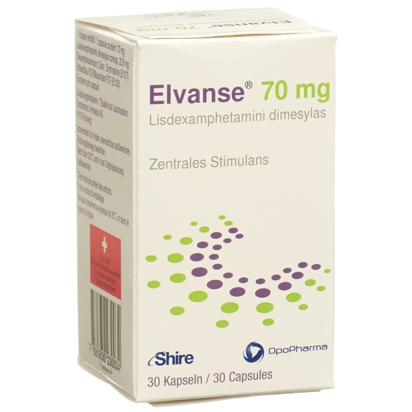 ELVANSE caps 70 mg bte 30 pce | Commander en ligne
