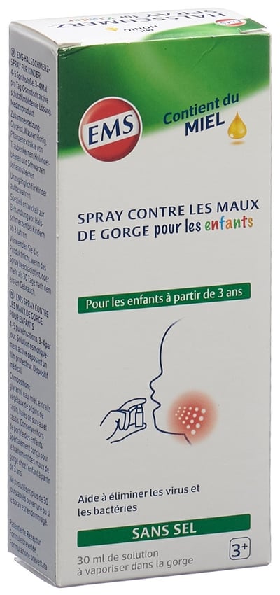 EMS spray contre les maux de gorge spray pour les enfants spr 30 ml ...