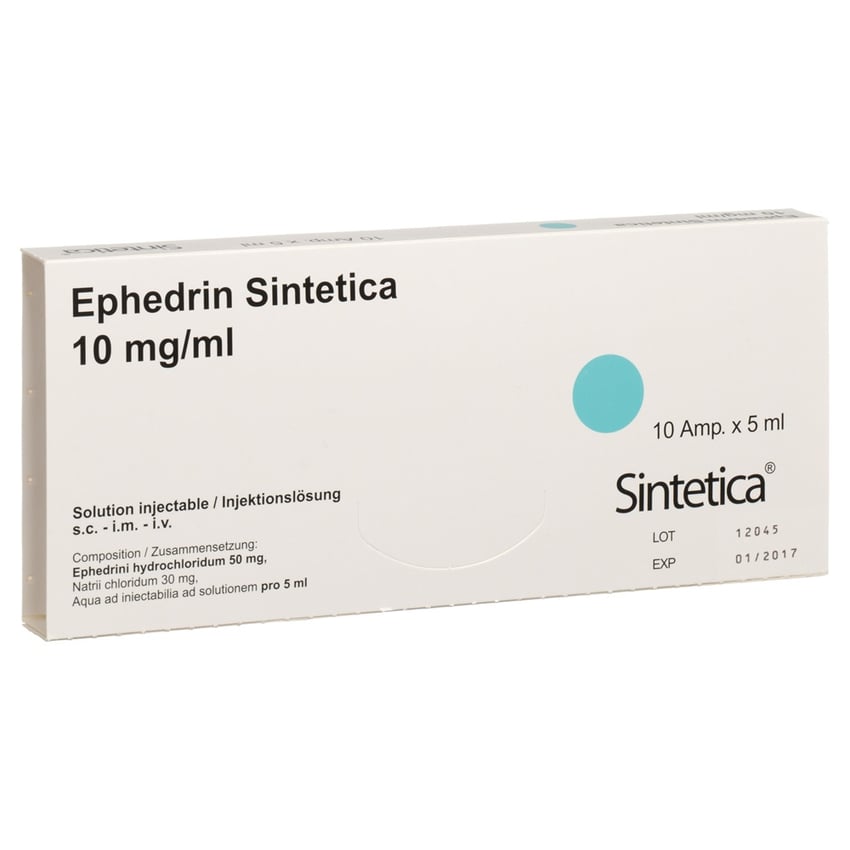 EPHEDRINE Sintetica Inj Lös 50 mg/5ml Ampulle Amp 5 ml | Online bestellen