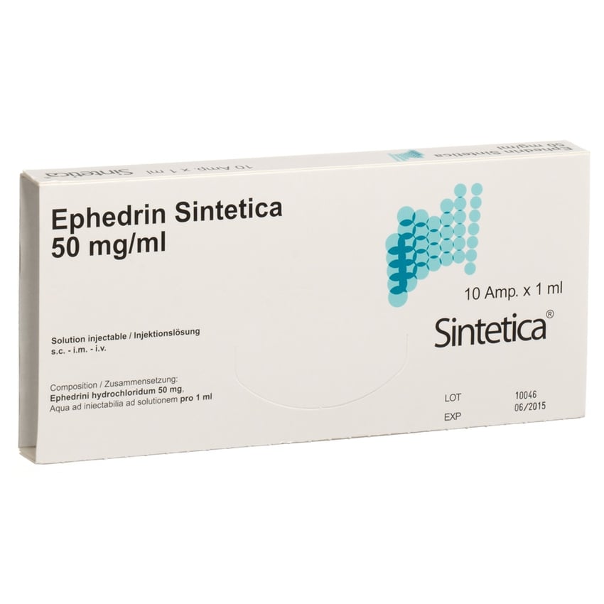 EPHEDRINE Sintetica Inj Lös 50 mg/ml Ampulle Amp 1 ml | Online bestellen