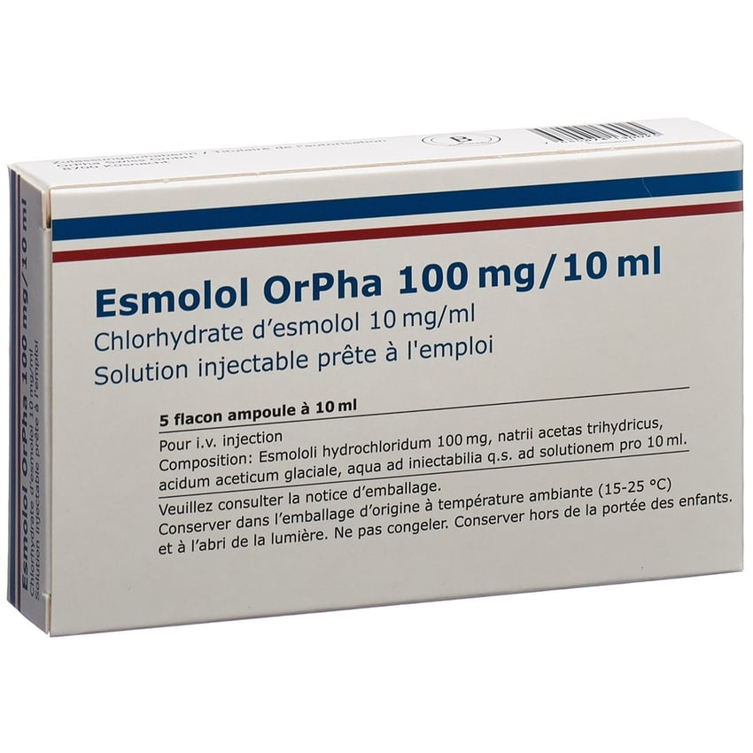 ESMOLOL OrPha sol inj 100 mg/10ml flac 10 ml | Commander en ligne