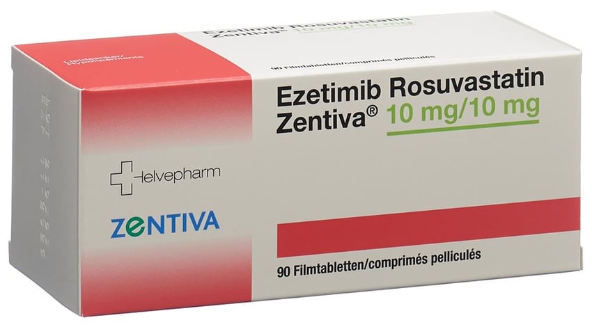EZETIMIBE ROSUVASTATINE Zentiva Filmtabl 10 mg/10 mg Blist 90 Stk ...