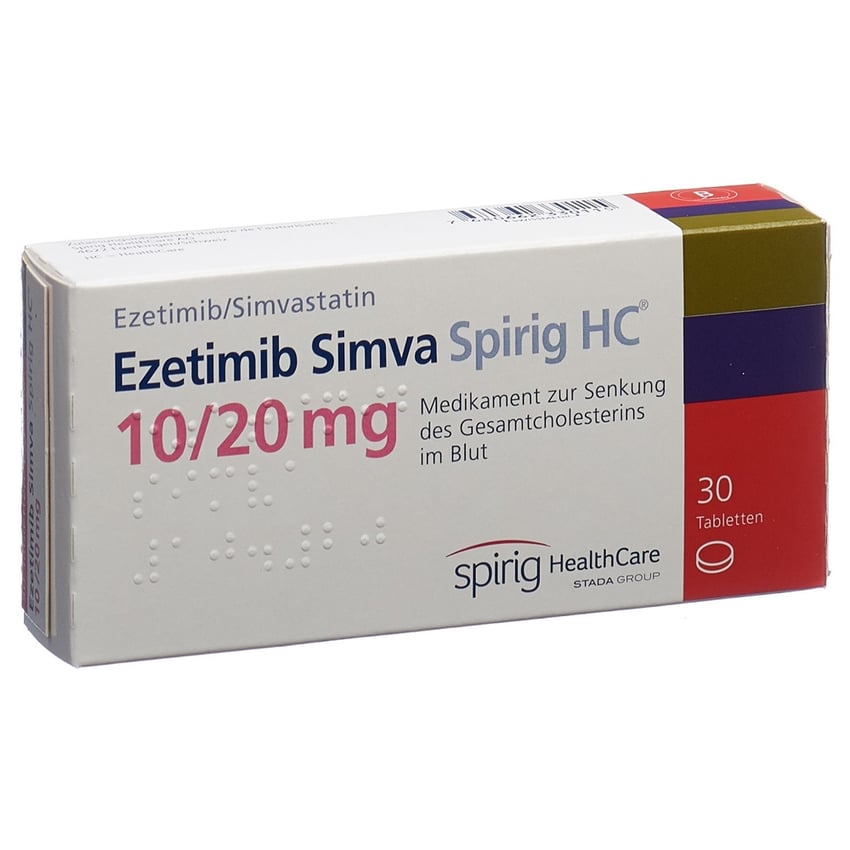 EZETIMIBE SIMVA Spirig HC Tabl 10/20 mg Blist 30 Stk | Online bestellen