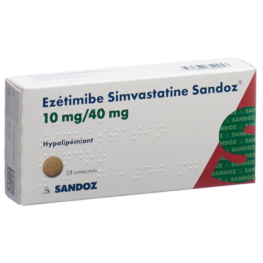 EZETIMIBE SIMVASTATINE Sandoz Tabl 10/40 mg Blist 28 Stk | Online bestellen