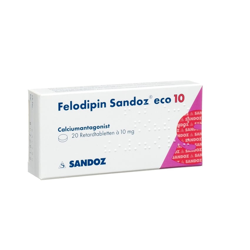 FELODIPINE Sandoz eco Ret Tabl 10 mg Blist 20 Stk | Online bestellen
