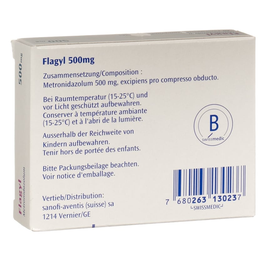 FLAGYL cpr pell 500 mg blist 20 pce | Commander en ligne