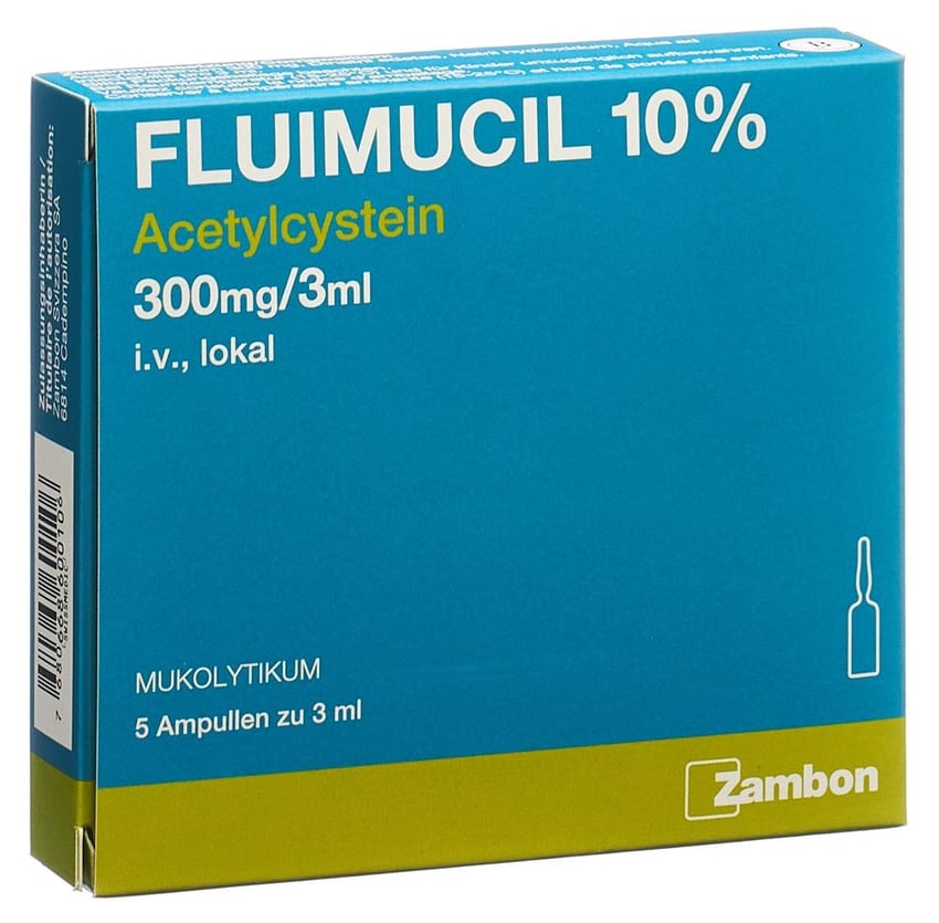 FLUIMUCIL 10% sol inj 300 mg/3ml amp 3 ml | Commander en ligne