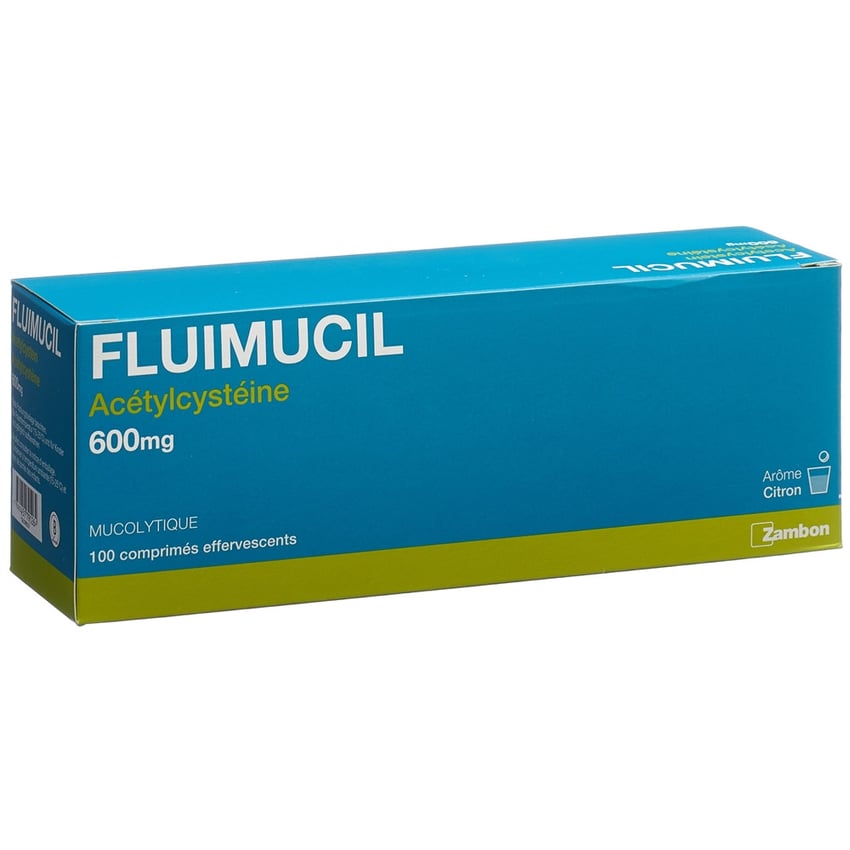 FLUIMUCIL cpr eff 600 mg adult citron blist 100 pce | Commander en ligne