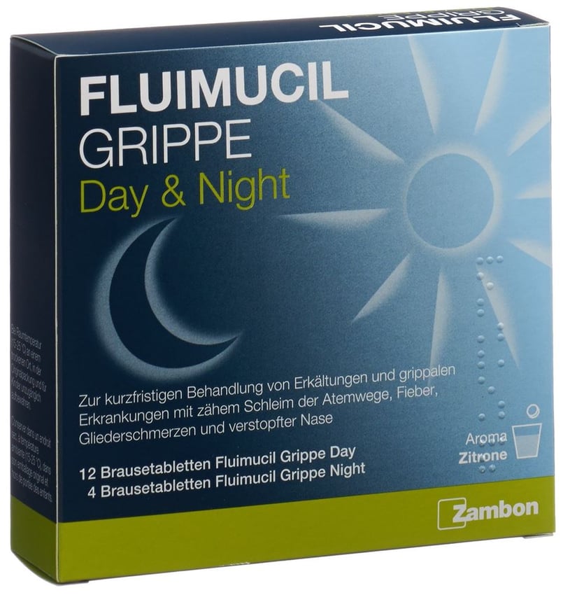 FLUIMUCIL Grippe Day Night cpr eff sach 16 pce | Ordinare online