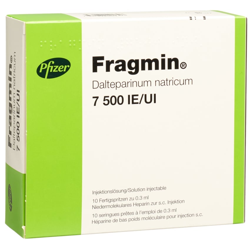 FRAGMIN Inj Lös 7500 IE/0.3ml Fertspr 0.3 ml | Online bestellen
