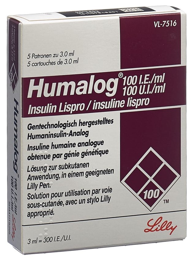 HUMALOG Insulin Inj Lös 100 IE/ml für Pen Patronen 3 ml | Online bestellen