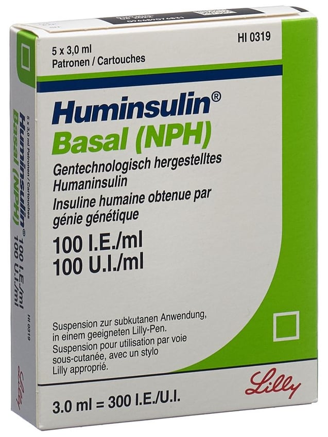 HUMINSULIN Basal Inj Susp Patronen für Pen Patronen 3 ml | Online bestellen