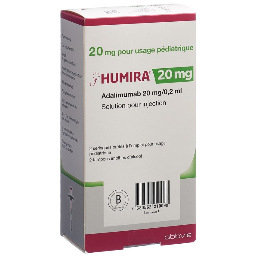 HUMIRA sol inj 20 mg/0.2ml seringue préremplie ser pré 0.2 ml ...