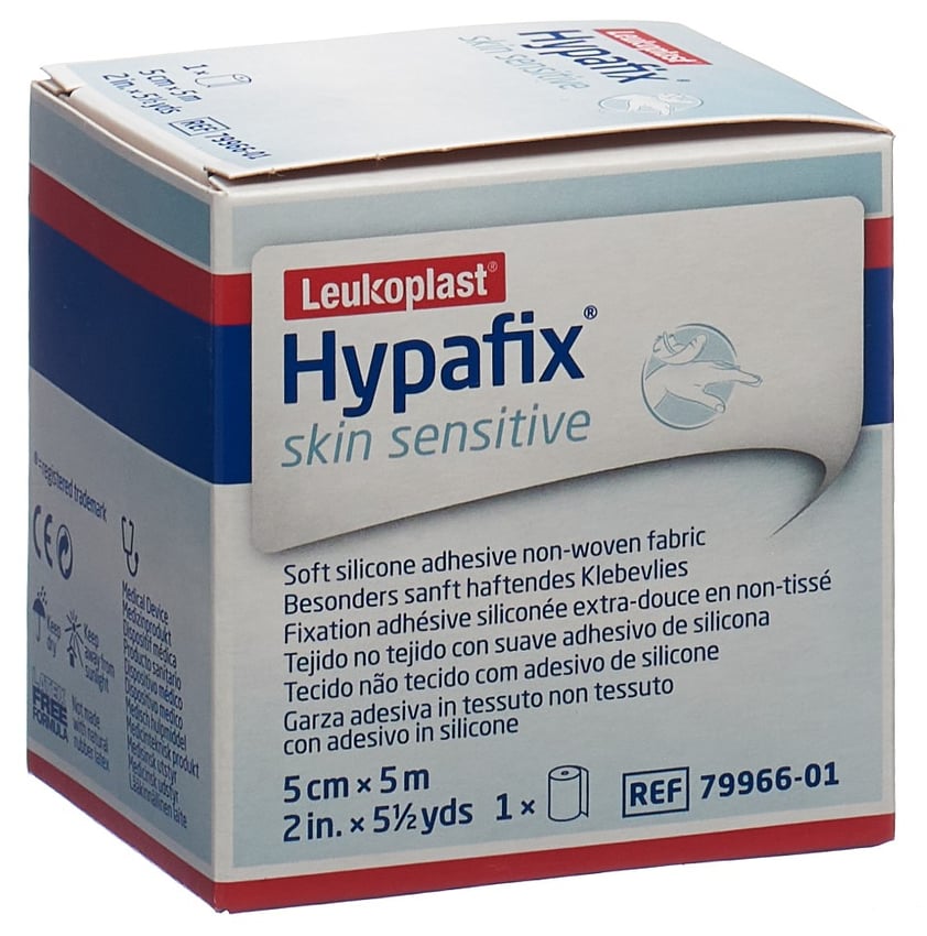 HYPAFIX Skin sensitive siliconé 5cmx5m 1 pce | Commander en ligne