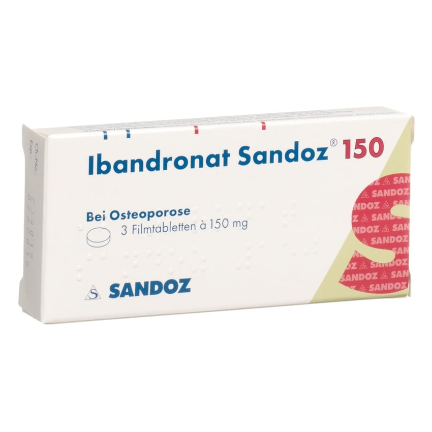 IBANDRONAT Sandoz Filmtabl 150 mg Blist 3 Stk | Online bestellen