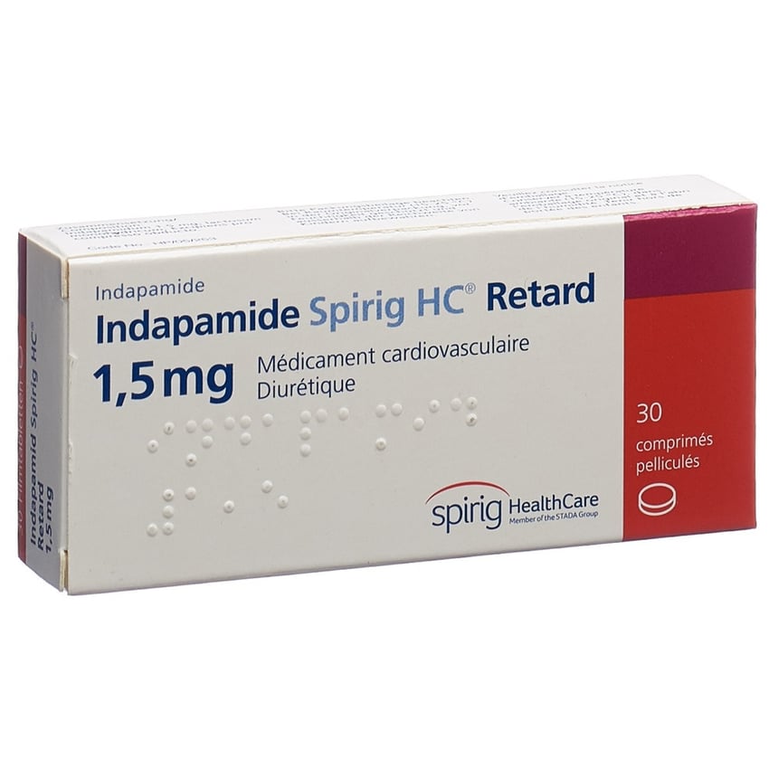 INDAPAMIDE Spirig HC cpr pell ret 1.5 mg blist 30 pce | Commander en ligne