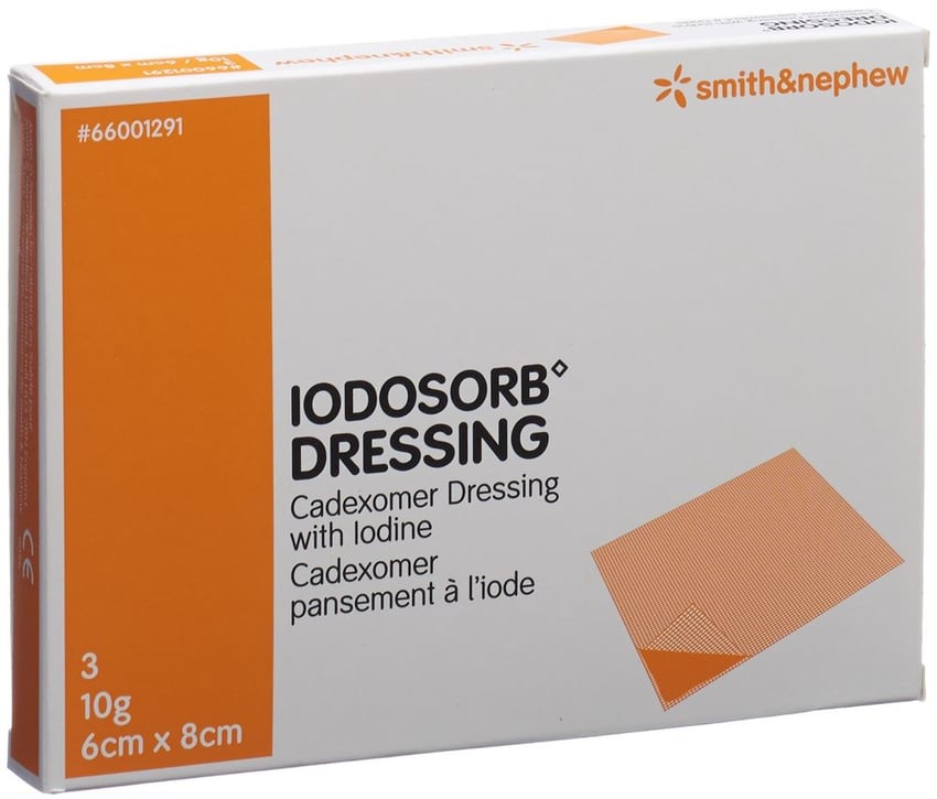 Iodosorb Dressing 10 g 6x8cm 3 Stk | Online bestellen