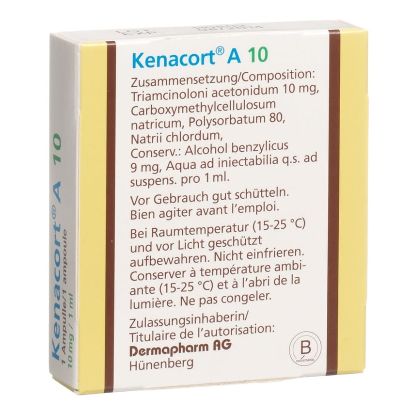 KENACORT 10 Inj Susp 10 mg/ml Amp 1 ml | Online bestellen