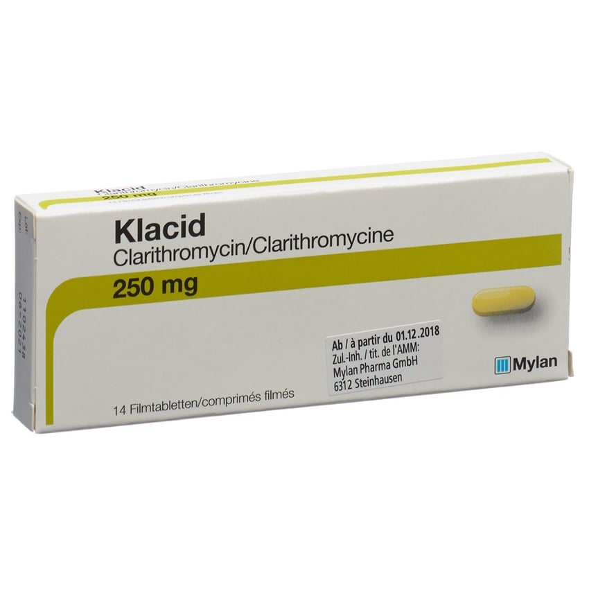 KLACID cpr pell 250 mg blist 14 pce | Commander en ligne
