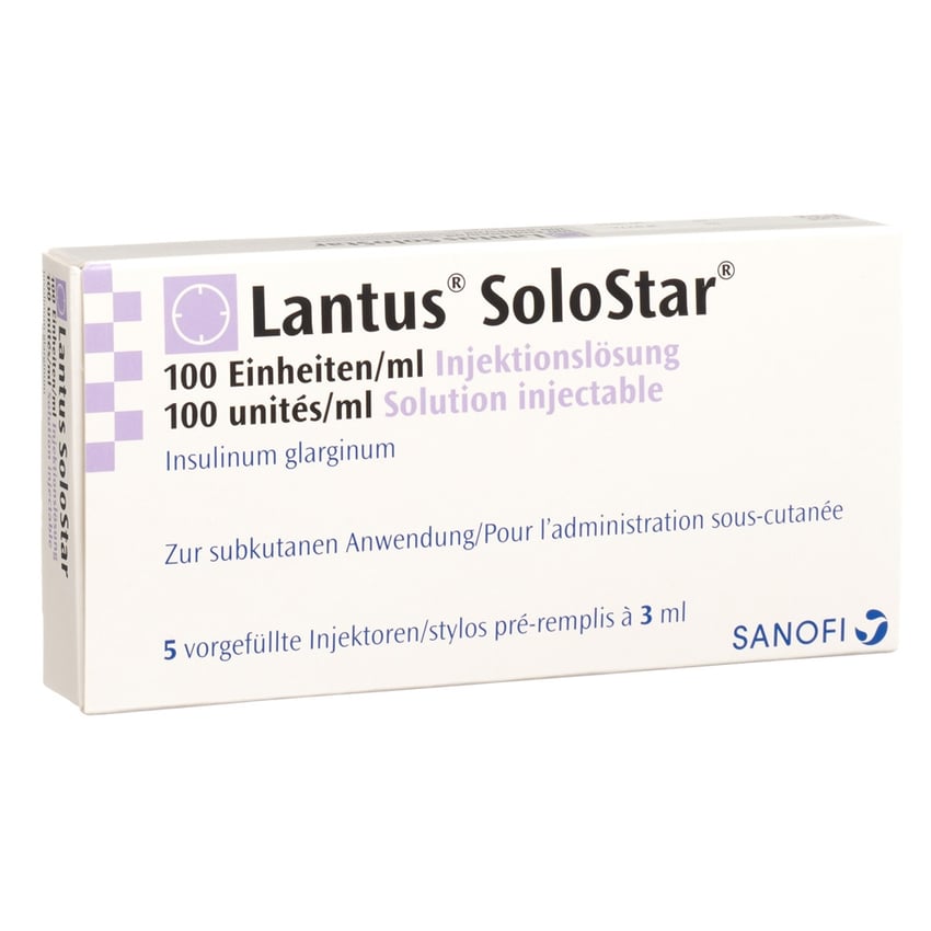 LANTUS sol inj 100 E/ml SoloStar stylo pré 3 ml | Commander en ligne