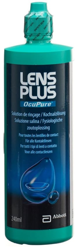 LENS PLUS OcuPure solution saline sol fl 240 ml | Commander en ligne