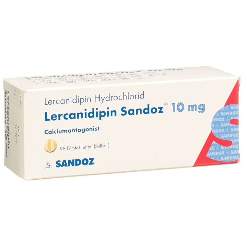 LERCANIDIPINE Sandoz cpr pell 10 mg blist 98 pce | Commander en ligne
