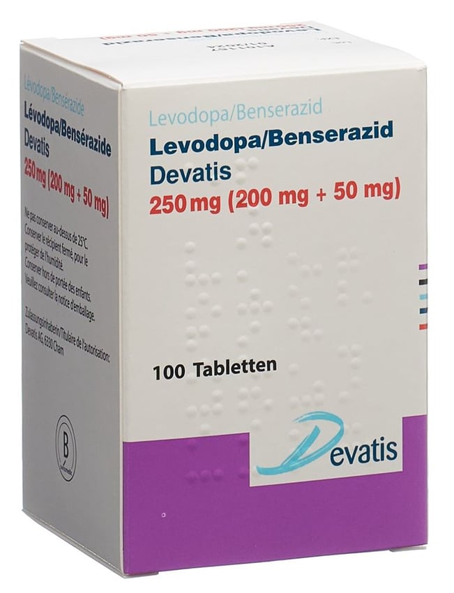 LEVODOPA/BENSERAZIDE Devatis cpr 250 mg fl 100 pce | Commander en ligne