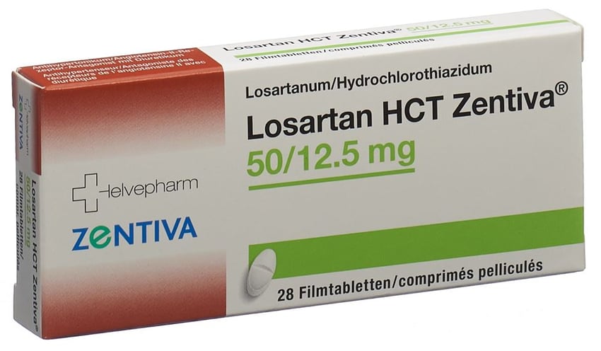 LOSARTAN HCT Zentiva Filmtabl 50/12.5 mg Blist 28 Stk | Online bestellen