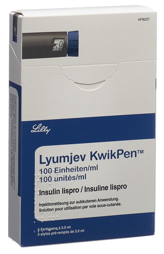 LYUMJEV KwikPen Insuline sol inj 100 IE/ml stylo pré 3 ml | Commander ...