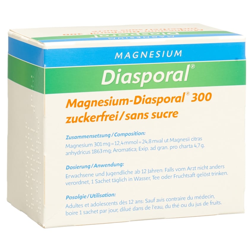 MAGNESIUM DIASPORAL gran 300 mg sans sucre sach 50 pce | Commander en ligne