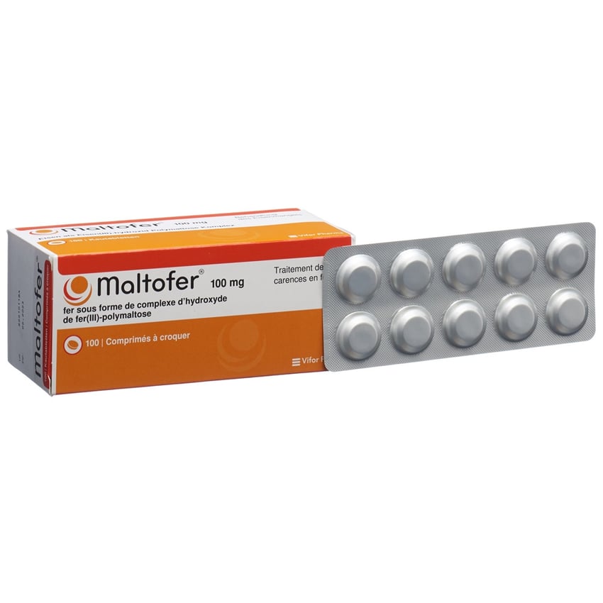 MALTOFER cpr croquer 100 mg blist 100 pce | Commander en ligne