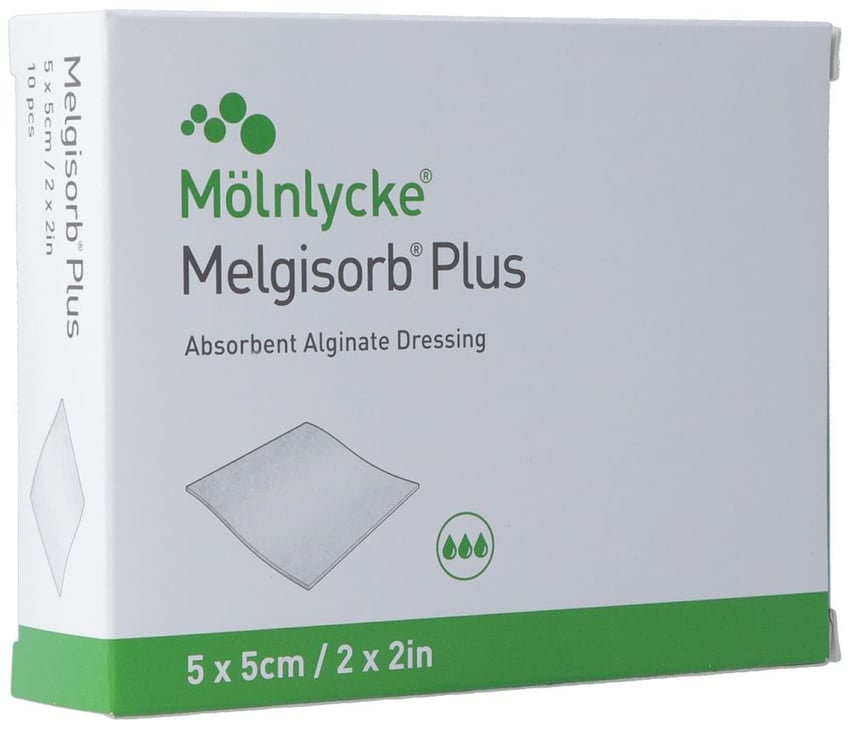 Melgisorb pansement d'alginate 5x5cm stérile 10 pce | Commander en ligne