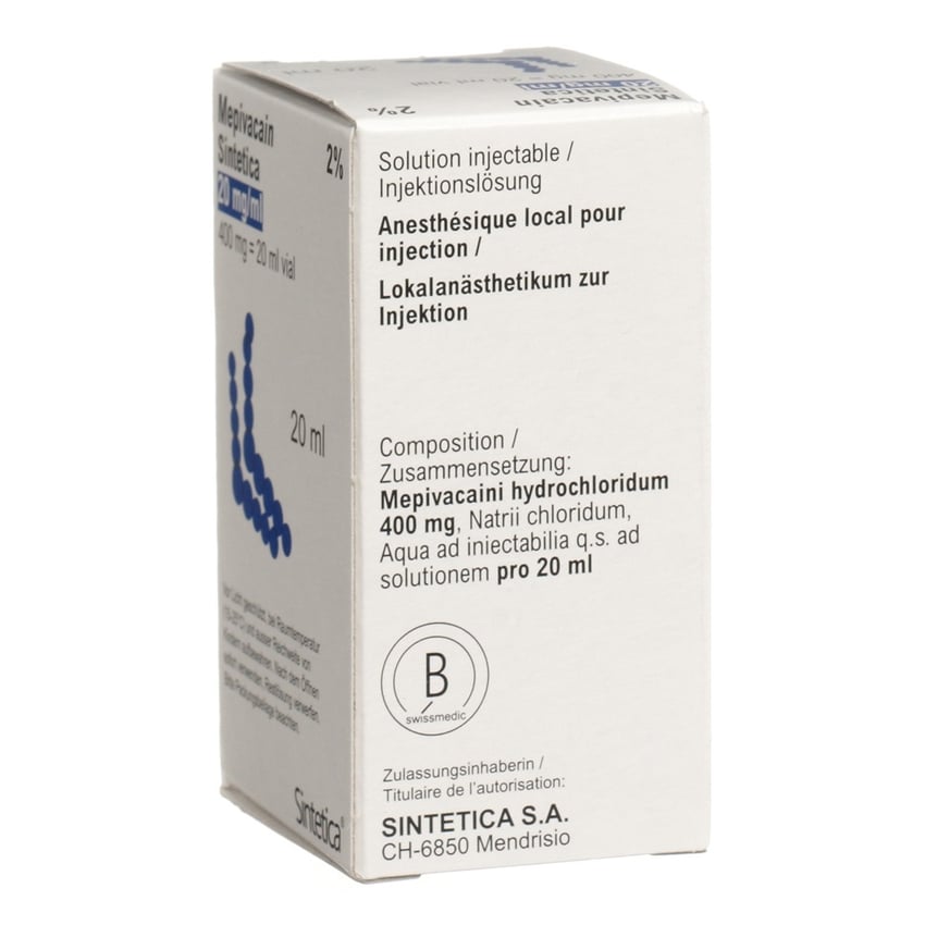 MEPIVACAINE Sintetica Inj Lös 2 % Vial 20 ml | Online bestellen
