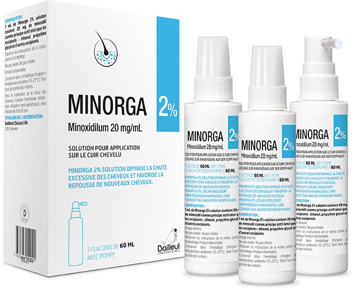 MINORGA sol 2 % fl 60 ml | Commander en ligne