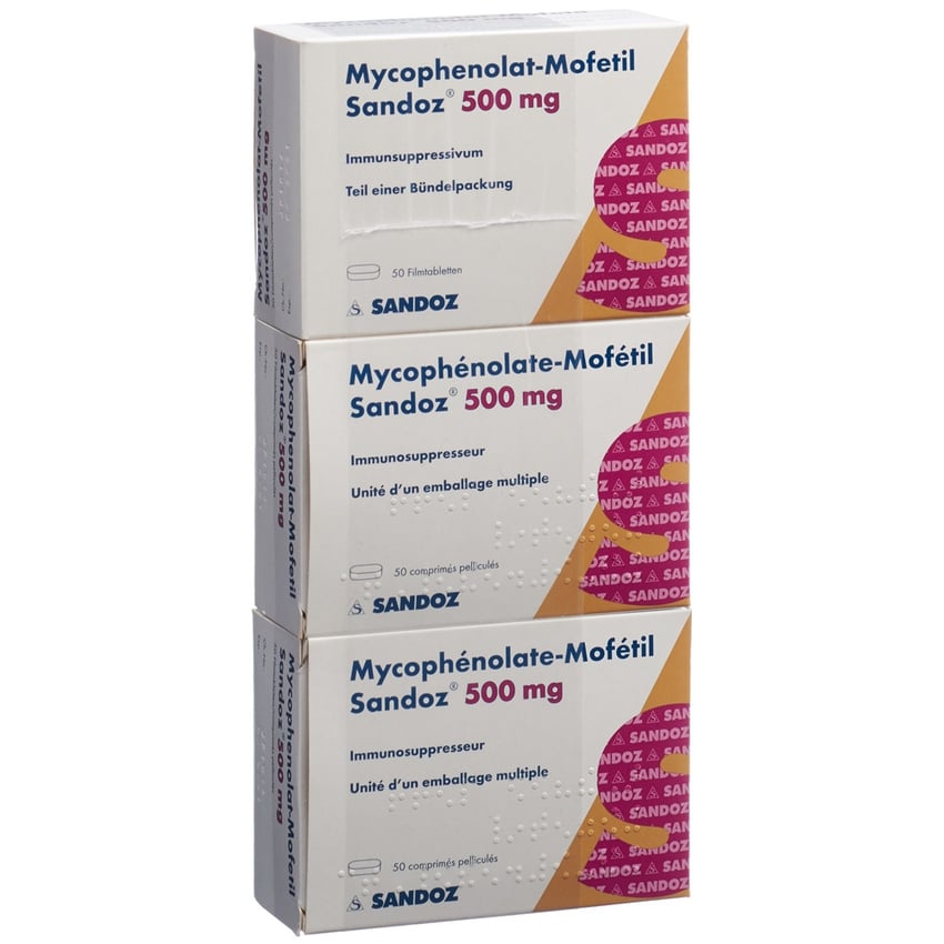 MYCOPHENOLAT MOFETIL Sandoz cpr pell 500 mg blist 150 pce | Commander ...