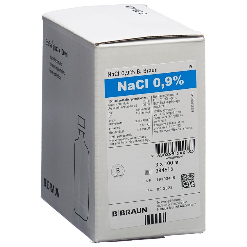 NACL Braun Inf Lös 0.9 % 100ml Miniflac 3 Stk | Online bestellen