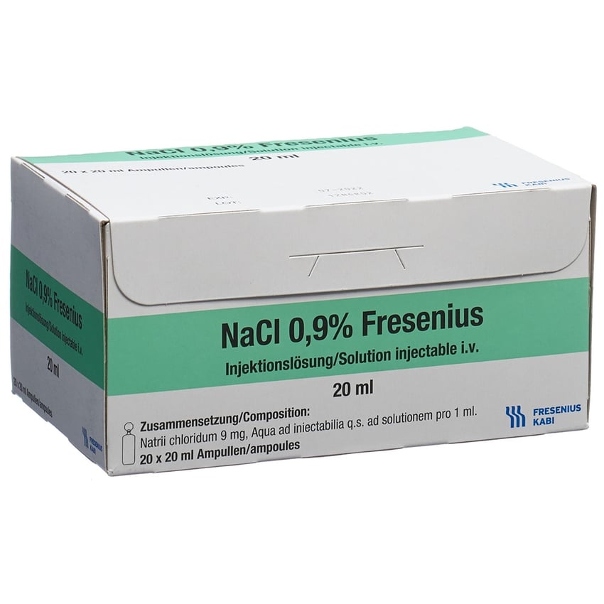 NACL Fresenius sol inj 0.9 % 20ml ampoules polypropylène amp 20 pce ...