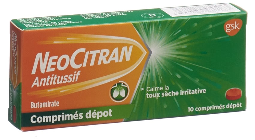 NEOCITRAN Antitussif cpr dépôt 50 mg blist 10 pce | Commander en ligne