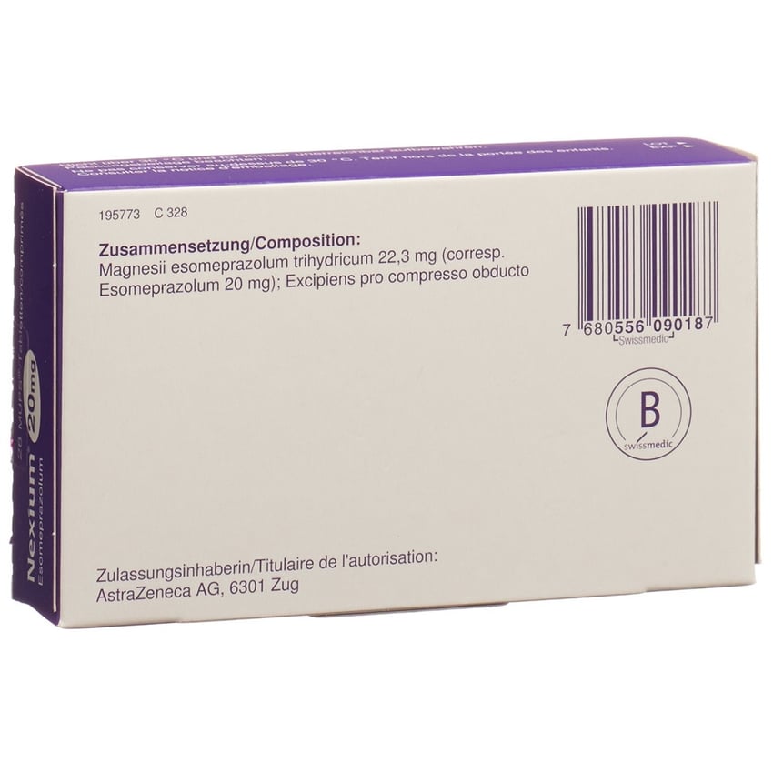 NEXIUM Mups Tabl 20 mg Blist 28 Stk | Online bestellen