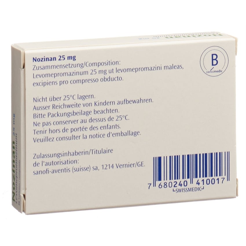 NOZINAN cpr pell 25 mg blist 20 pce | Commander en ligne