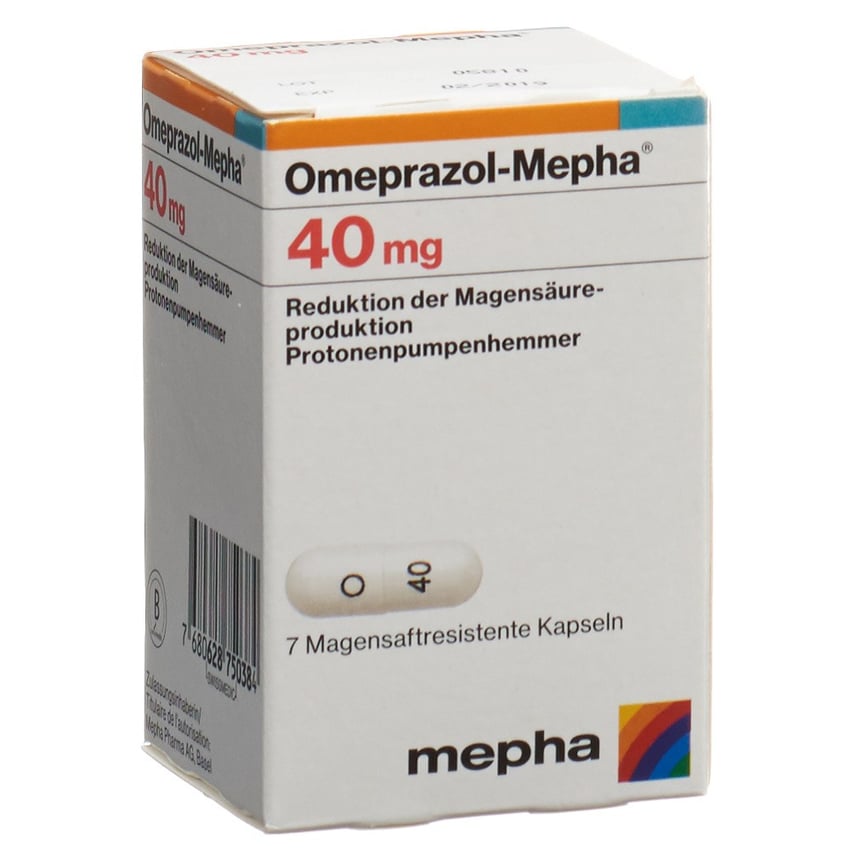 OMEPRAZOLE Mepha caps 40 mg bte 7 pce | Commander en ligne