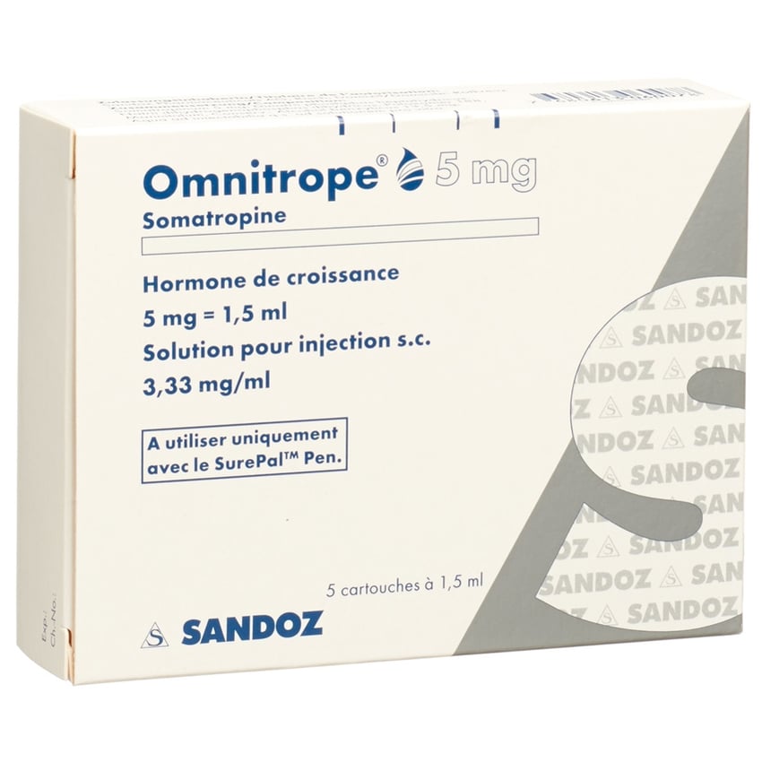 OMNITROPE Patrone für SurePal Inj Lös 5 mg/1.5ml Patrone 5 Stk | Online ...