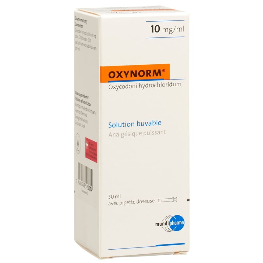 Oxynorm solution buvable sol 10 mg/ml fl 30 ml | Commander en ligne